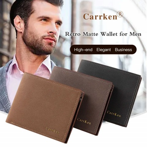 Carrken French Fashion Matte Wallet for Men
