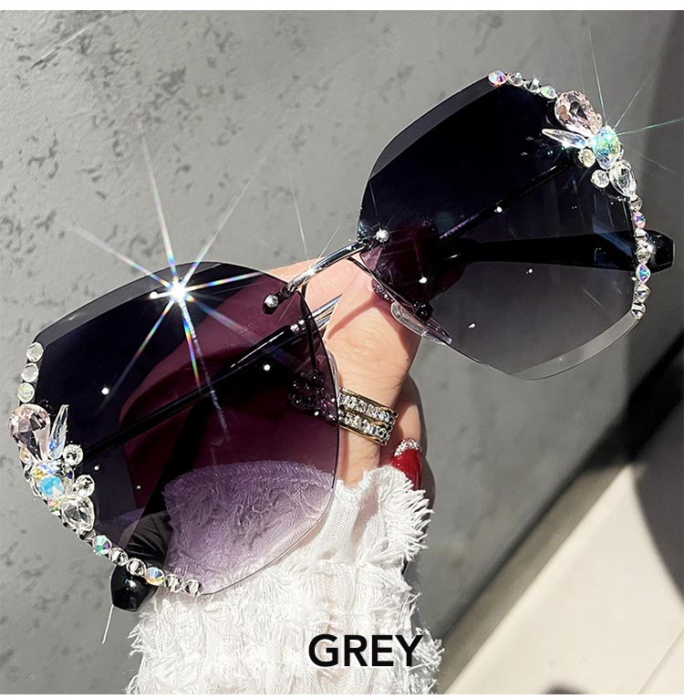 2022 Women's Rimless Diamond Sunglasses