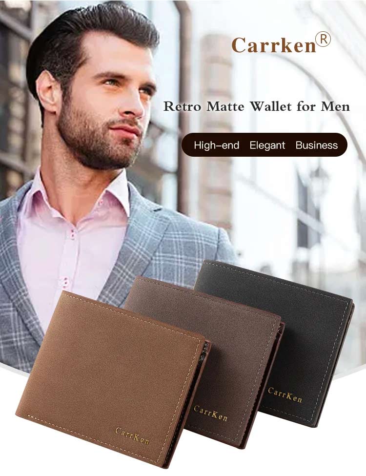 Carrken French Fashion Matte Wallet for Men