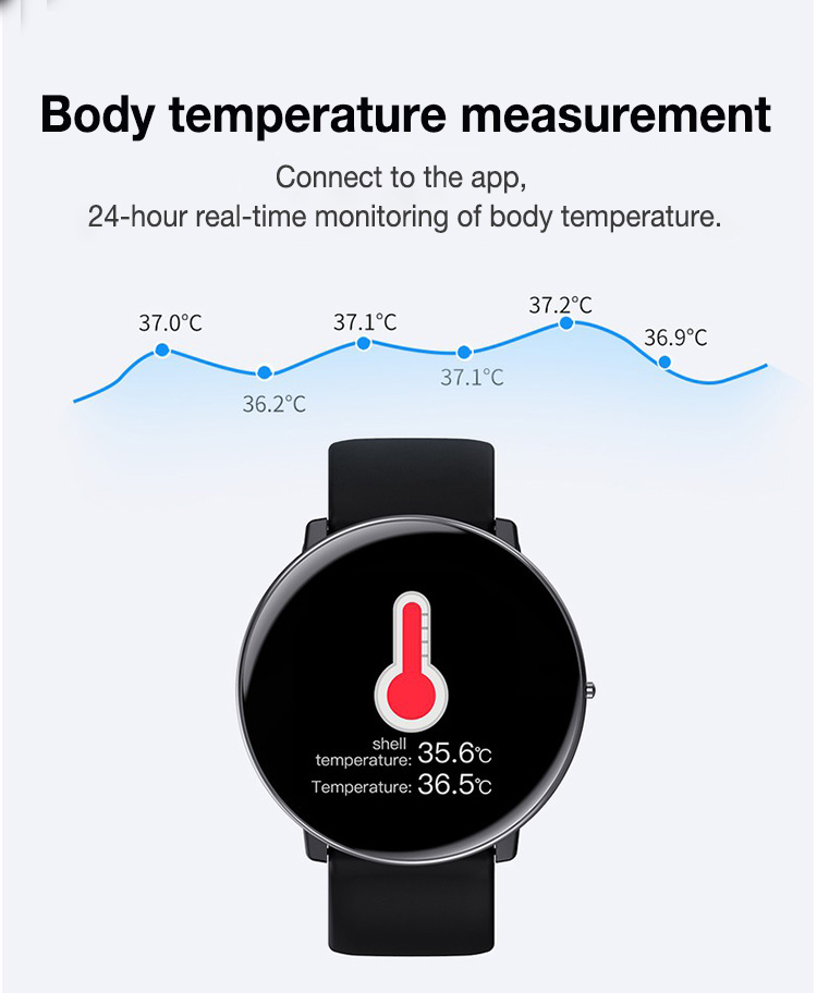 Thermometer Ultra-thin Watch Face Smart Watch