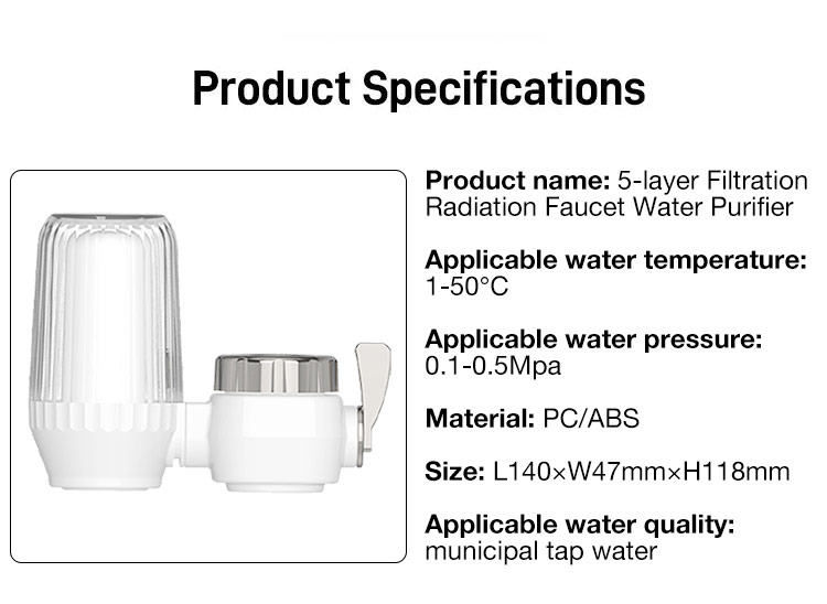 5-layer Filtration Radiation Faucet Water Purifier